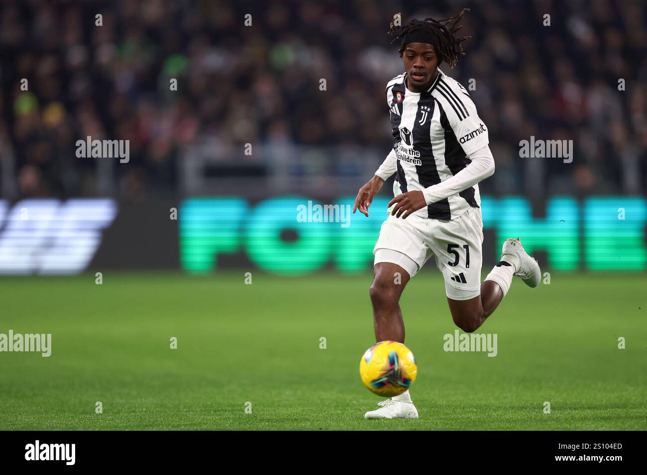 Torino, Italy. 29th Dec, 2024. Samuel Mbangula of Juventus Fc looks on ...