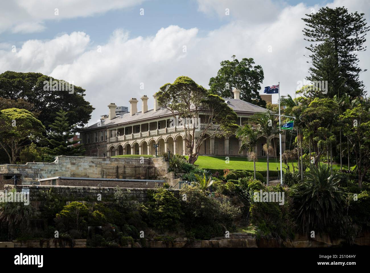 Admiralty House, the official residence of the governor-general of Australia in the suburb of ...