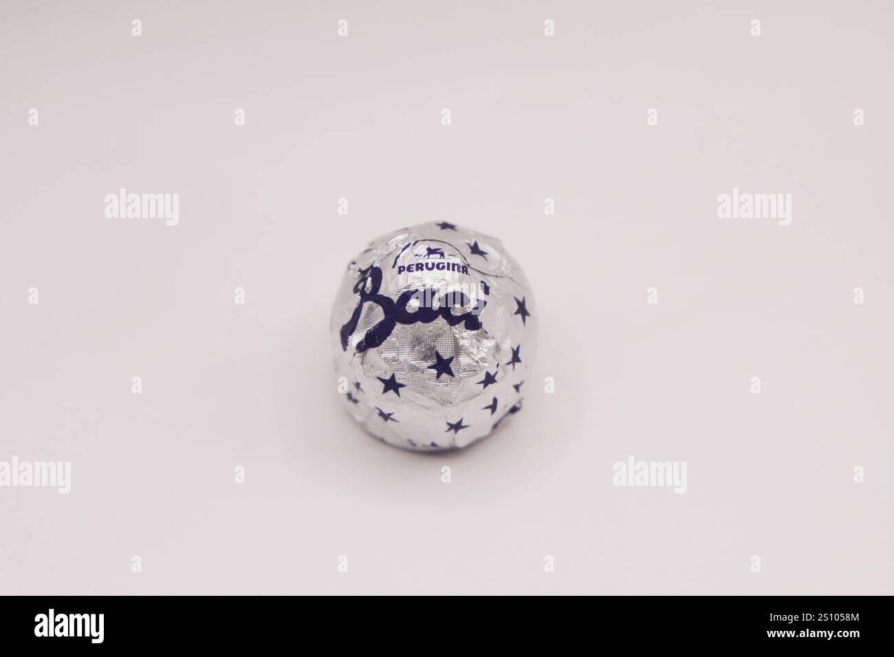 January 1st 2025, Florence, Italy . Bacio Perugina, top down view of ...