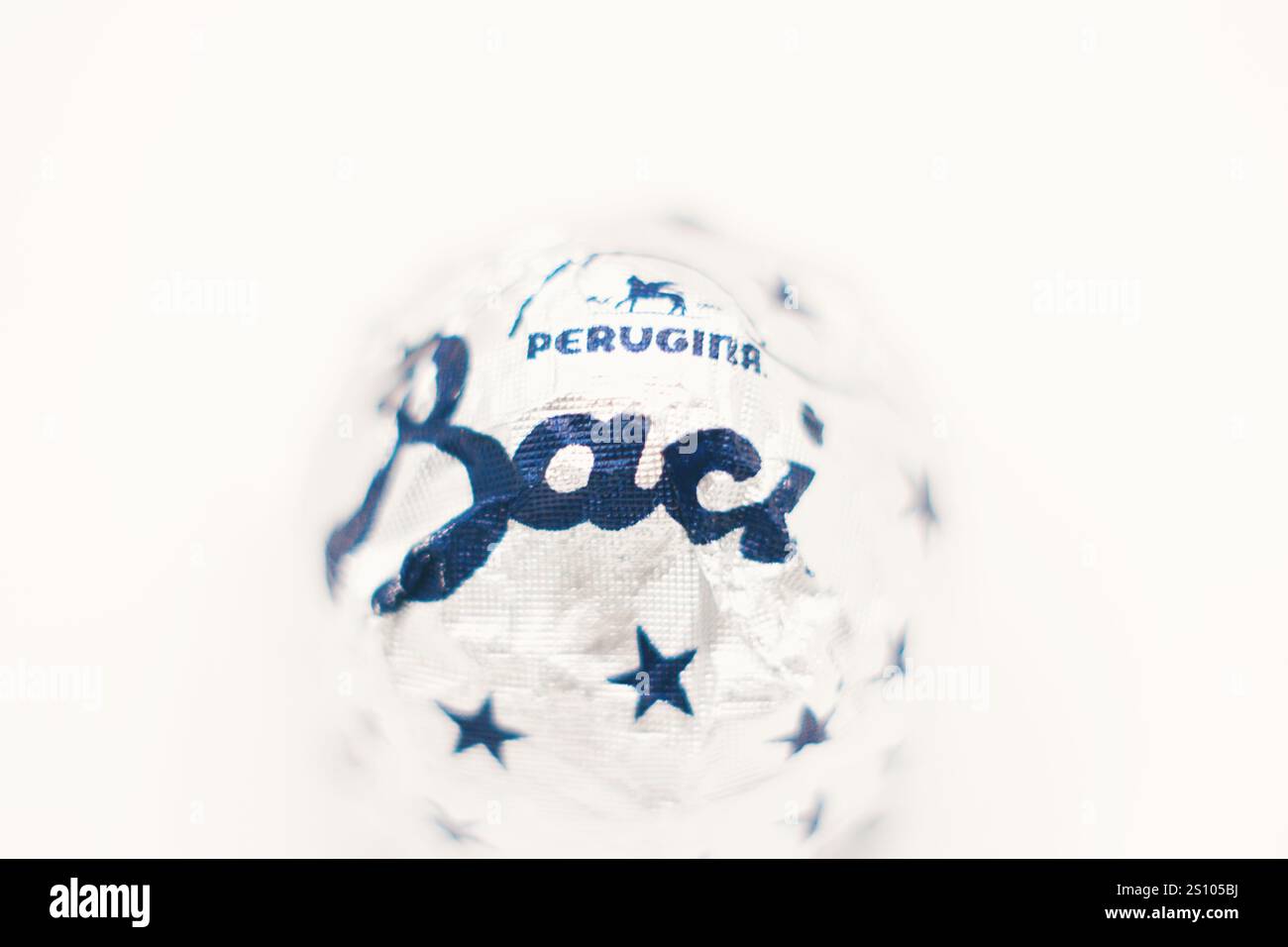 January 1st 2025, Florence, Italy . Bacio Perugina, macro view of ...