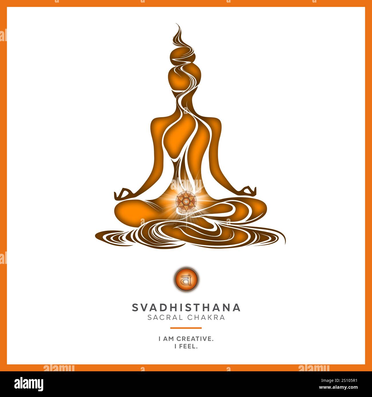 Sacral Chakra (Svadhisthana) Meditation with Affirmation. Female ...