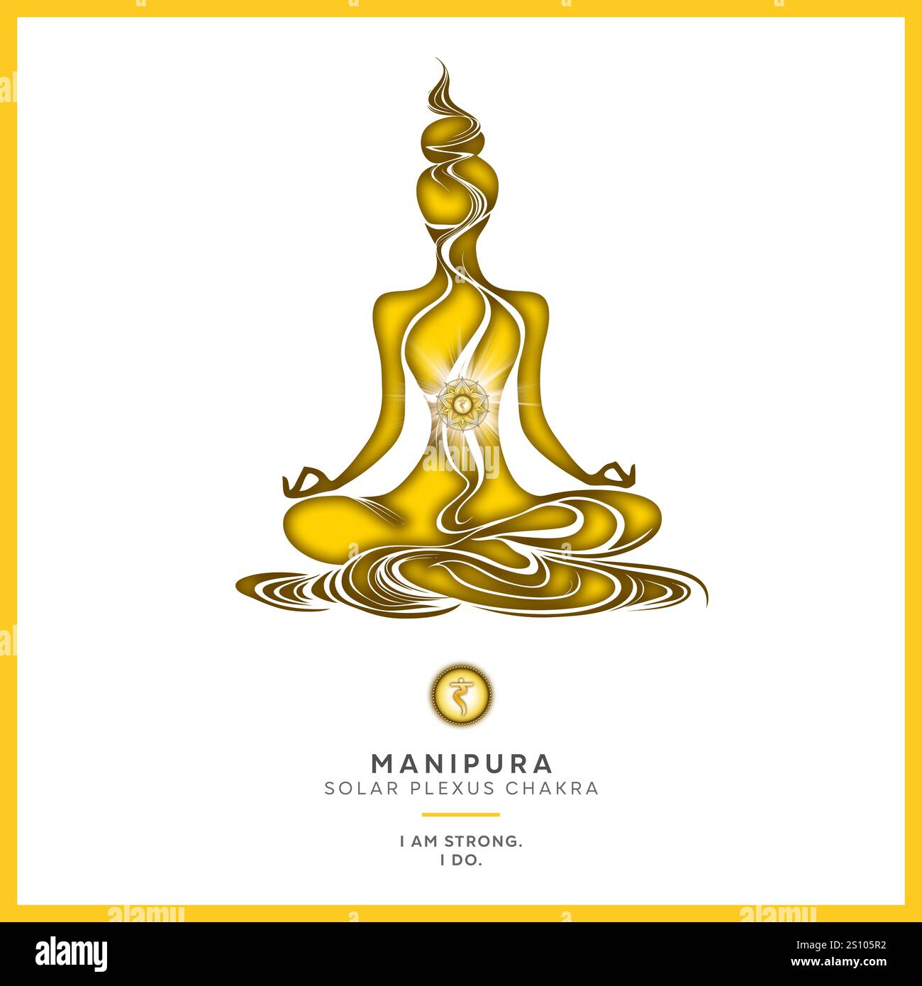 Solar Plexus Chakra, (Manipura) Meditation with Affirmation. Female ...