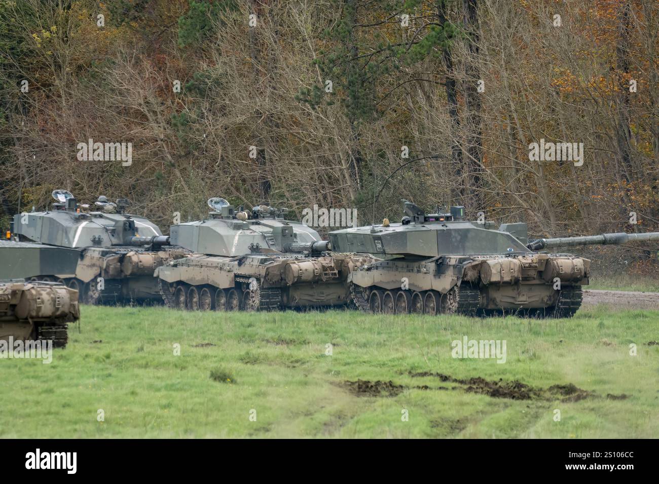 a squadron of British army FV4034 Challenger 2 ii main battle tanks in ...
