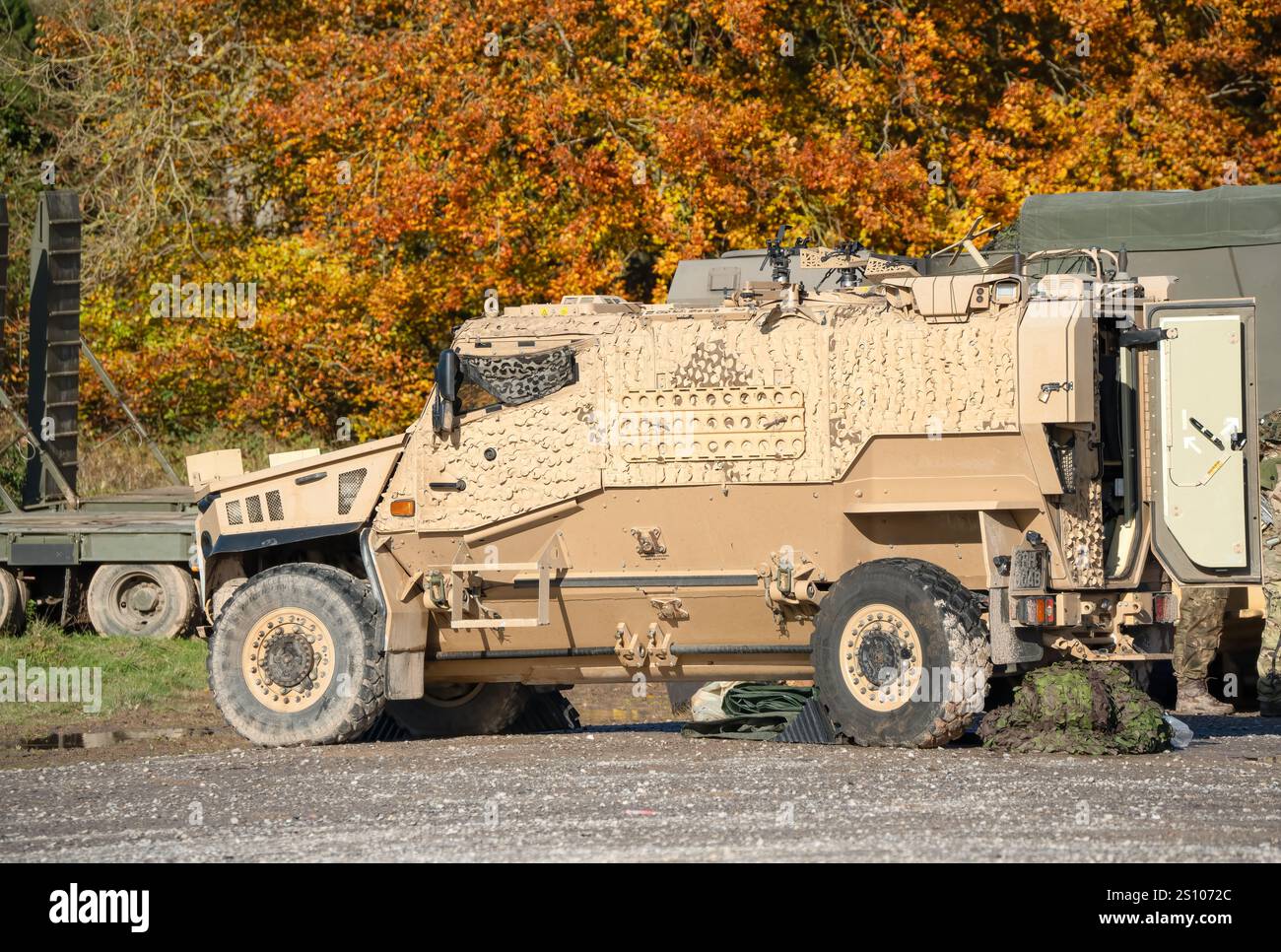 close-up of a British army Foxhound protected patrol vehicle Stock ...