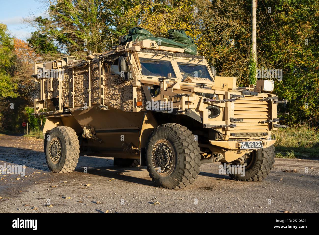 close-up of a British army Foxhound protected patrol vehicle Stock ...