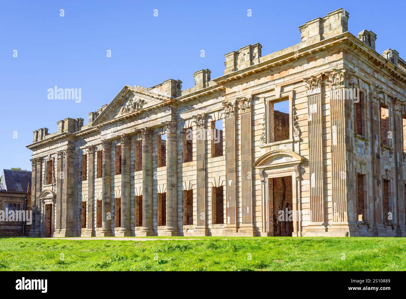 Sutton Scarsdale Hall a stately home in ruins at Sutton Scarsdale near ...