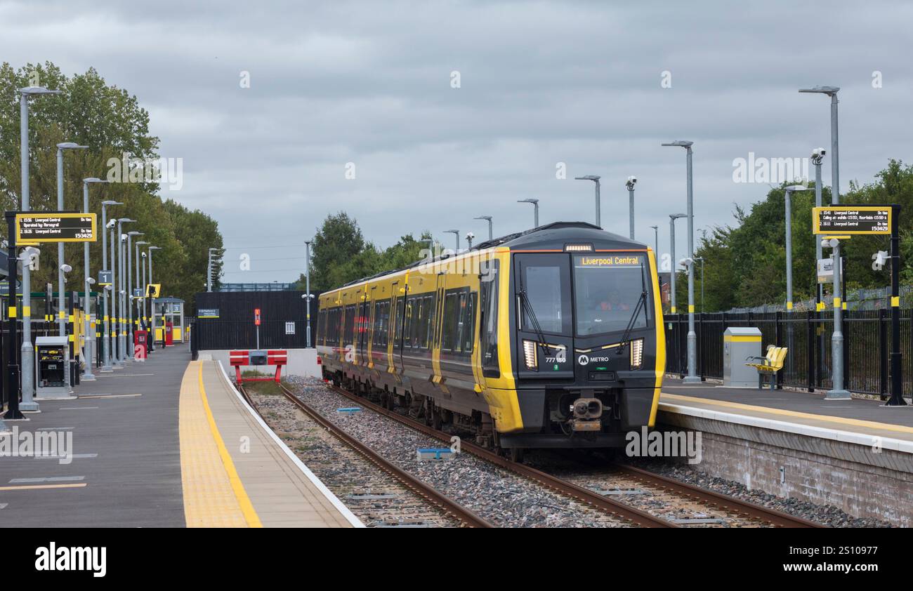 Merseyrail class 777 battery electric multiple unit 777150 at Headbolt ...