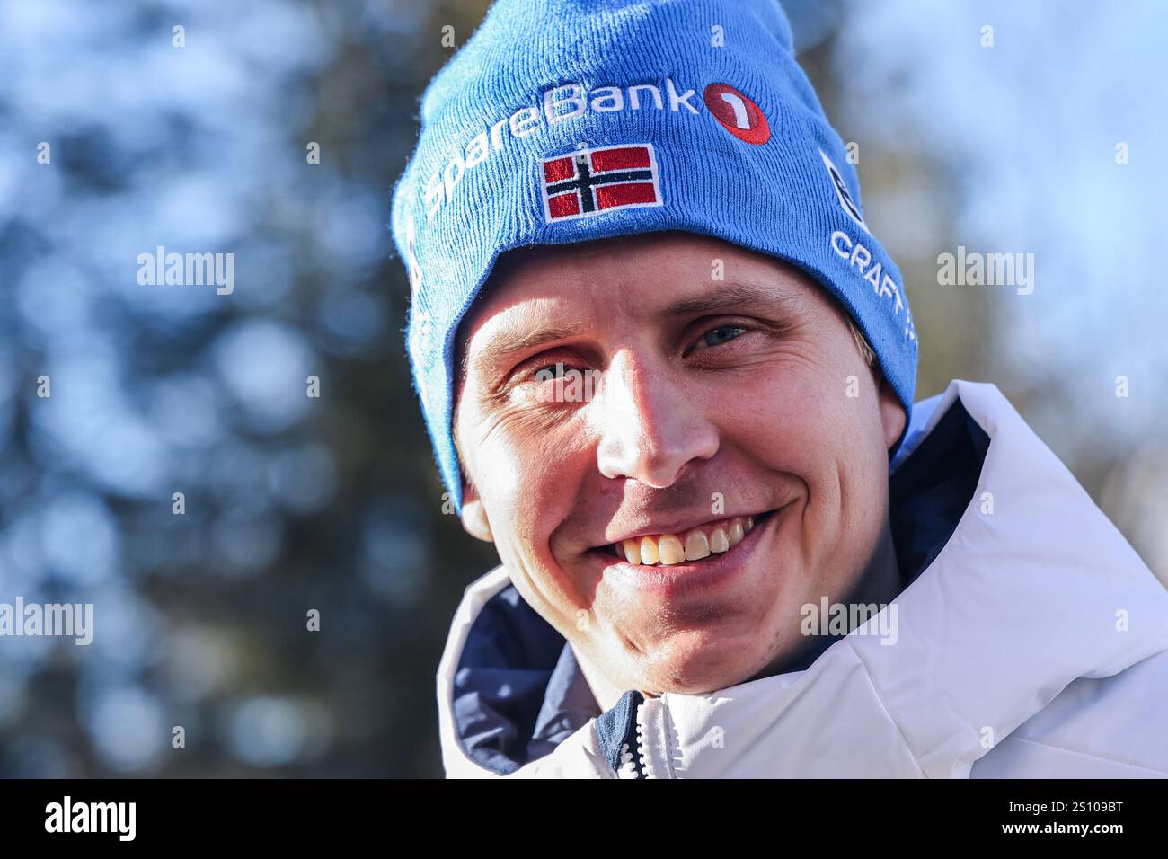 Toblach, Italy 20241230. Simen Hegstad Krüger during the media meeting ...