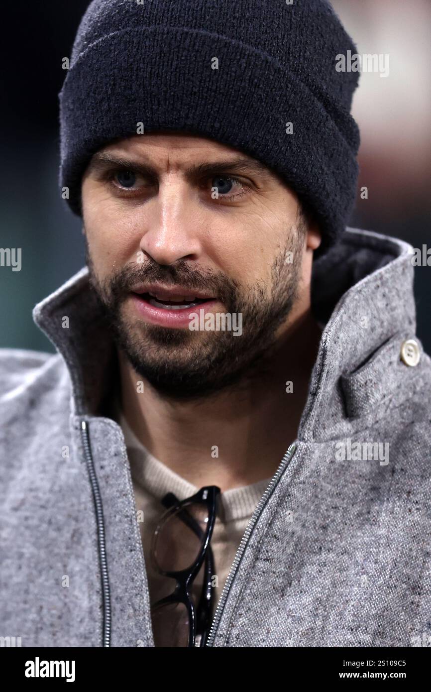 Torino, Italy. 29th Dec, 2024. Former player Gerard Pique looks on ...