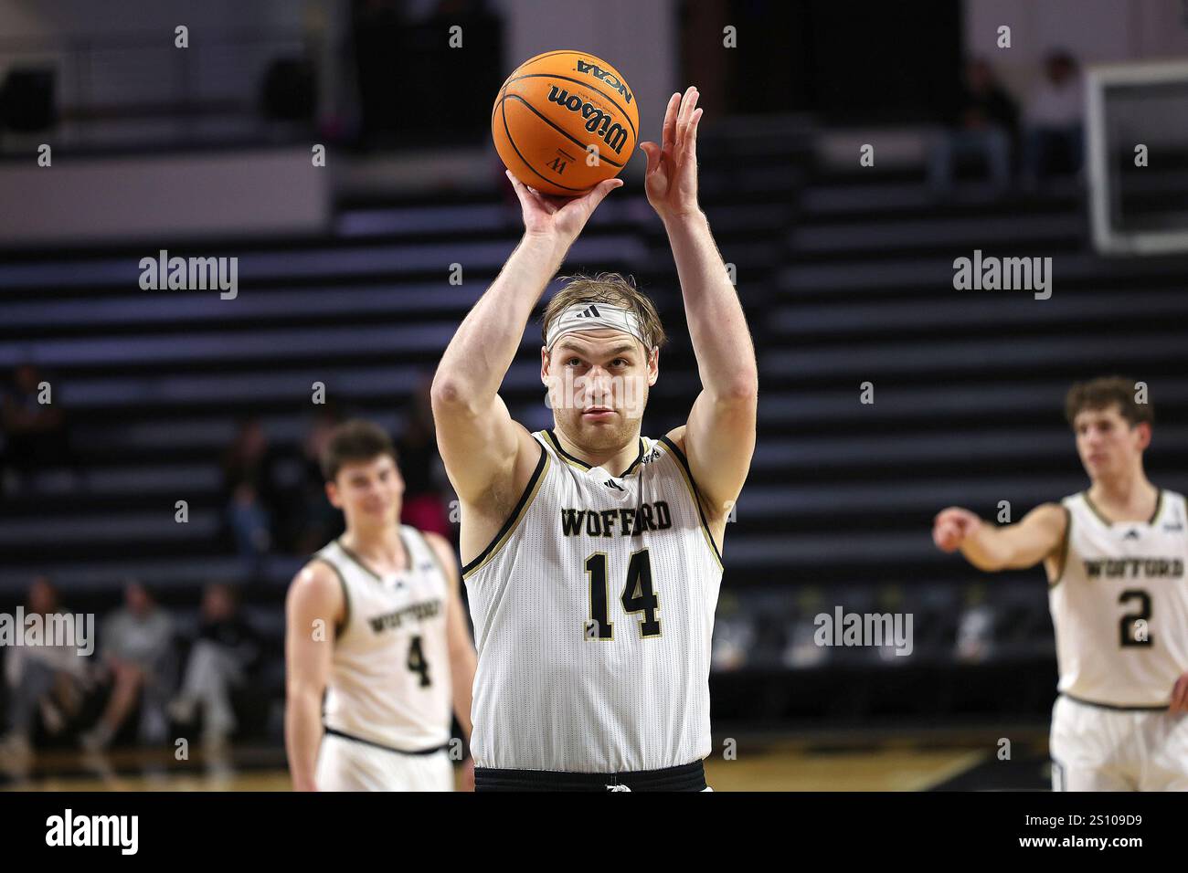 SPARTANBURG, SC - DECEMBER 28: Wofford Terriers center Kyler Filewich ...