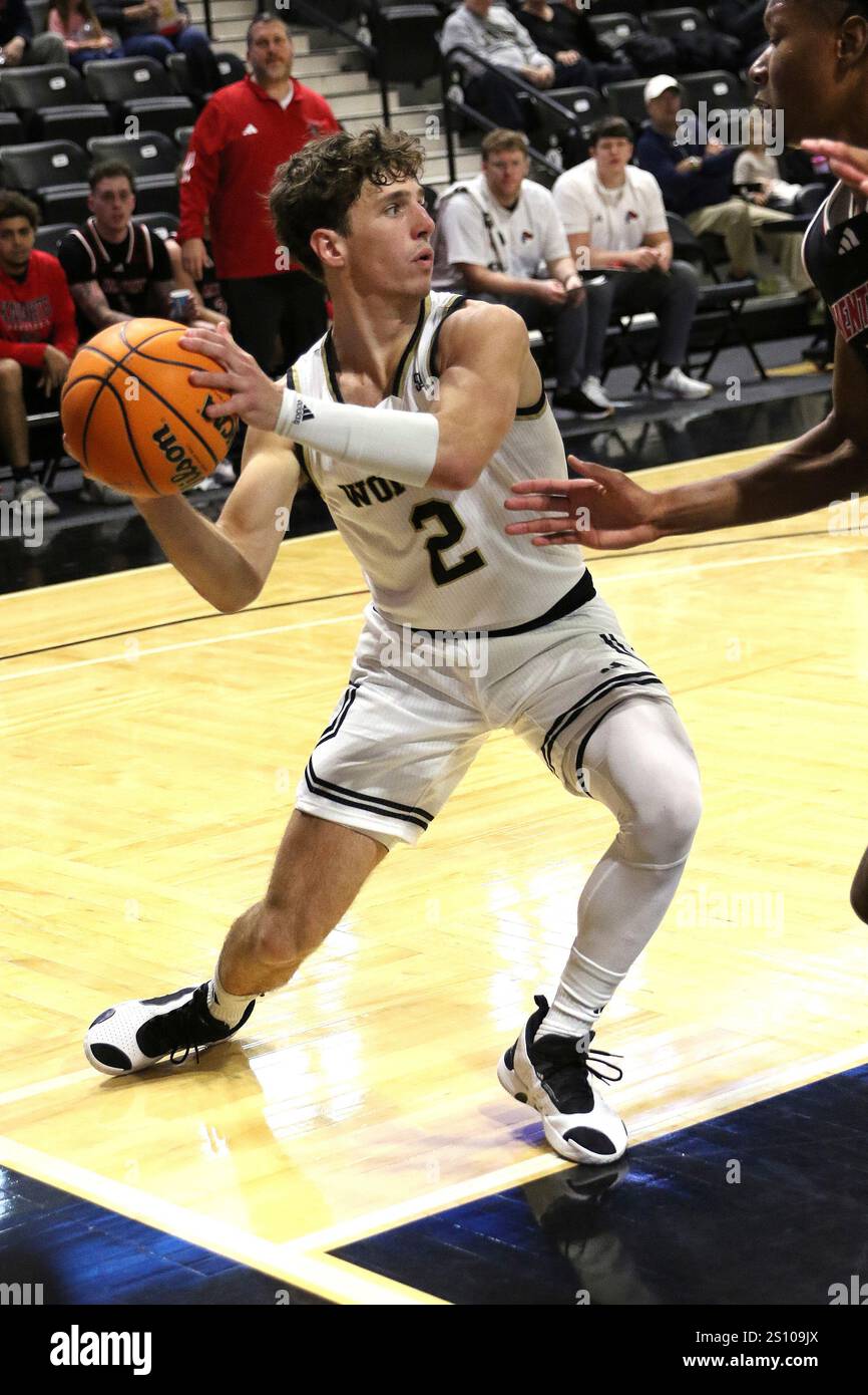 SPARTANBURG, SC - DECEMBER 28: Wofford Terriers guard Dillon Bailey (2) during a college ...