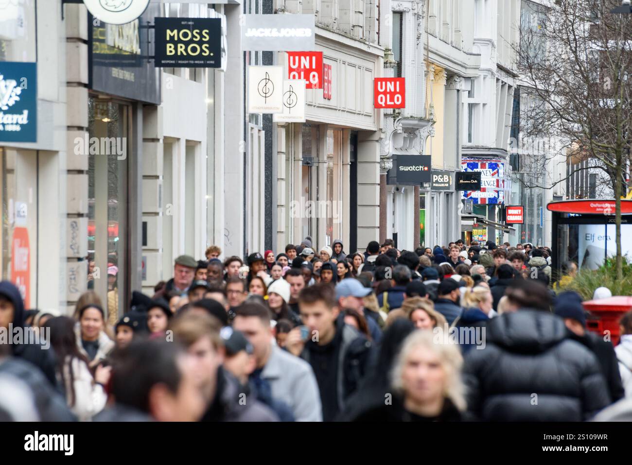London, UK. 26 December 2024. A crowd of shoppers taking advantage of ...