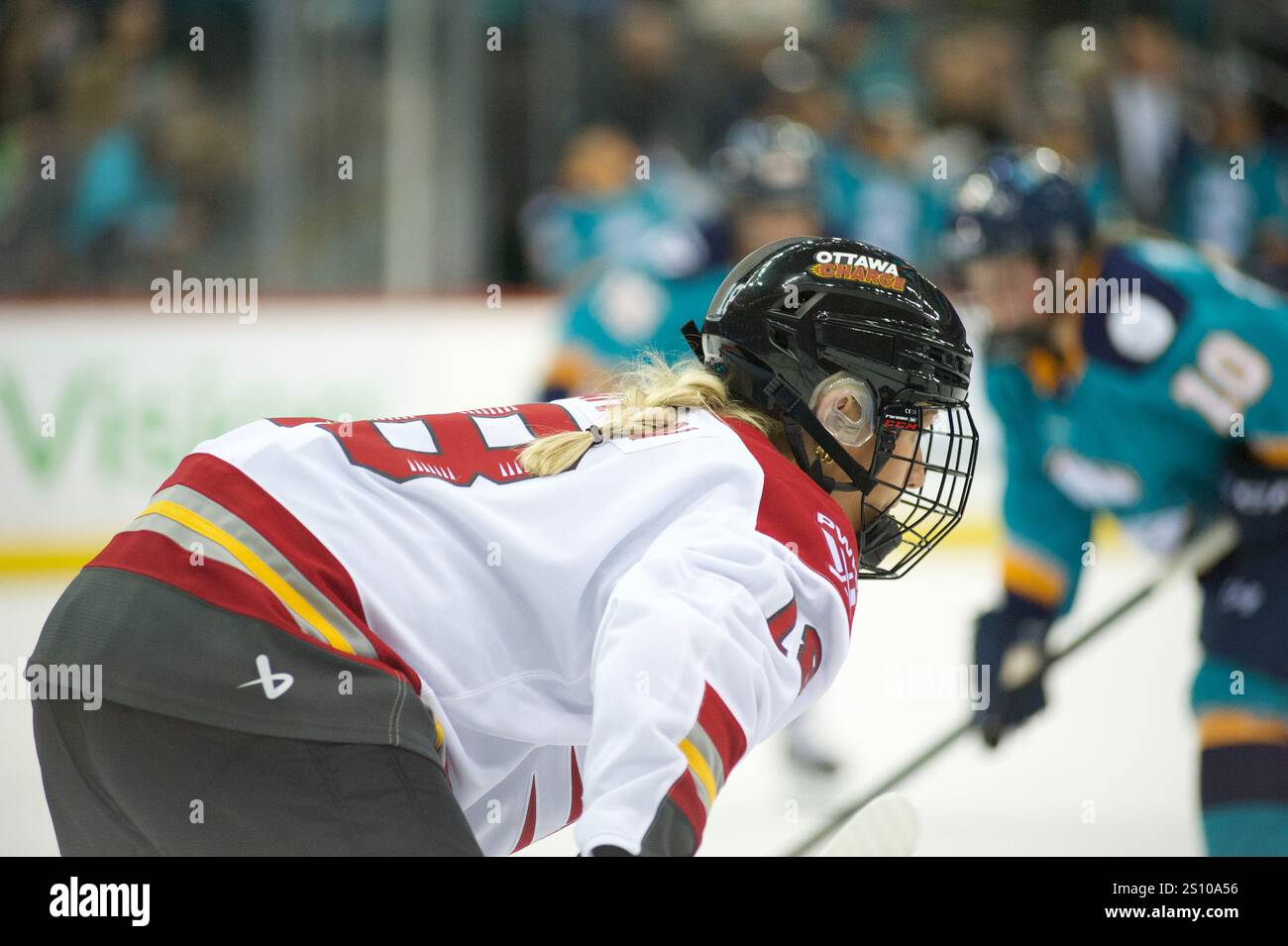Newark, USA. 29th Dec, 2024. Mannon McMahon (18) during Sunday's PWHL ...