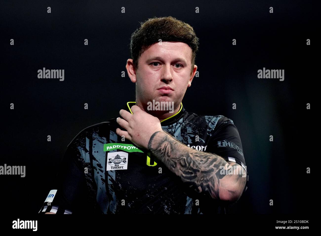 Callan Rydz during his match with Robert Owen during day thirteen of ...