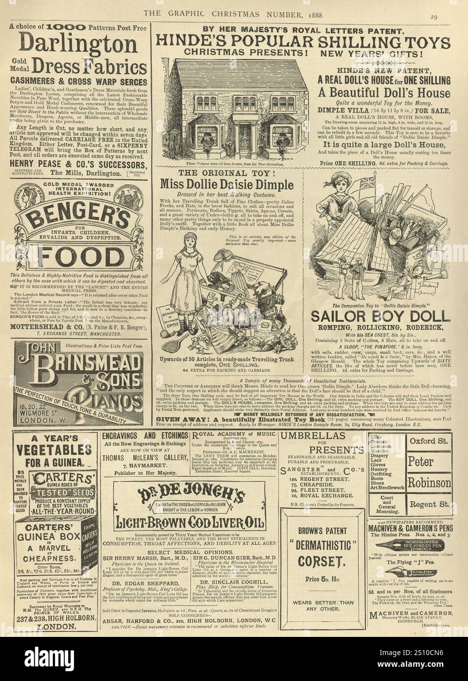 Old newspaper adverts, Children's toys, Dolls, Sailor boy, 1880s Stock ...