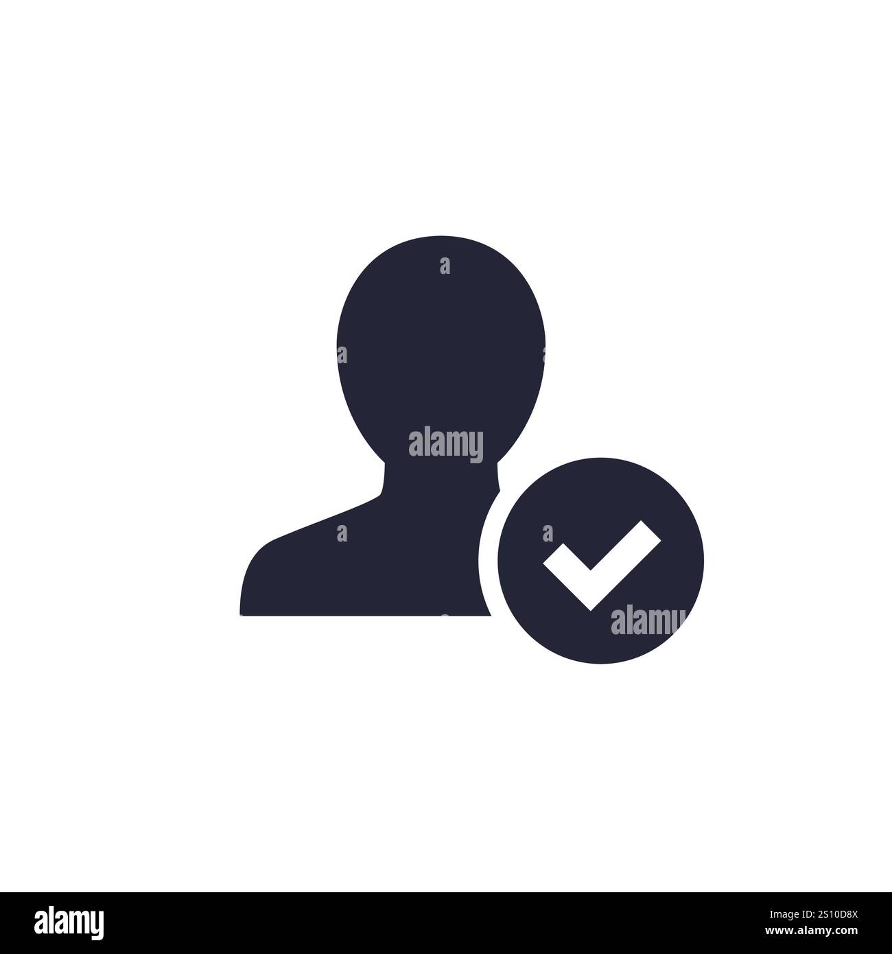 Account verified icon with user and check mark Stock Vector Image & Art ...