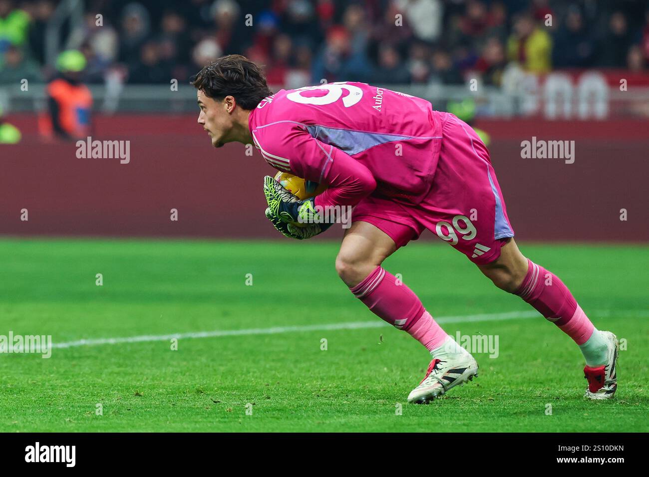 Milan, Italy. 29th Dec, 2024. Mile Svilar of AS Roma seen in action ...
