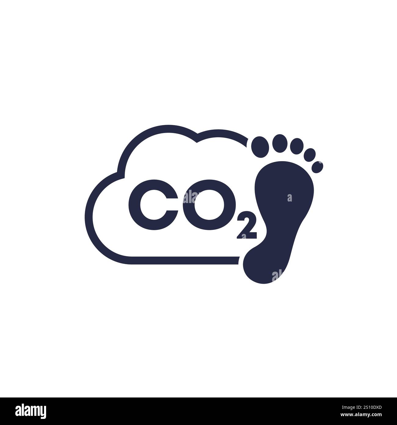 carbon footprint icon, co2 carbon dioxide emission Stock Vector Image ...