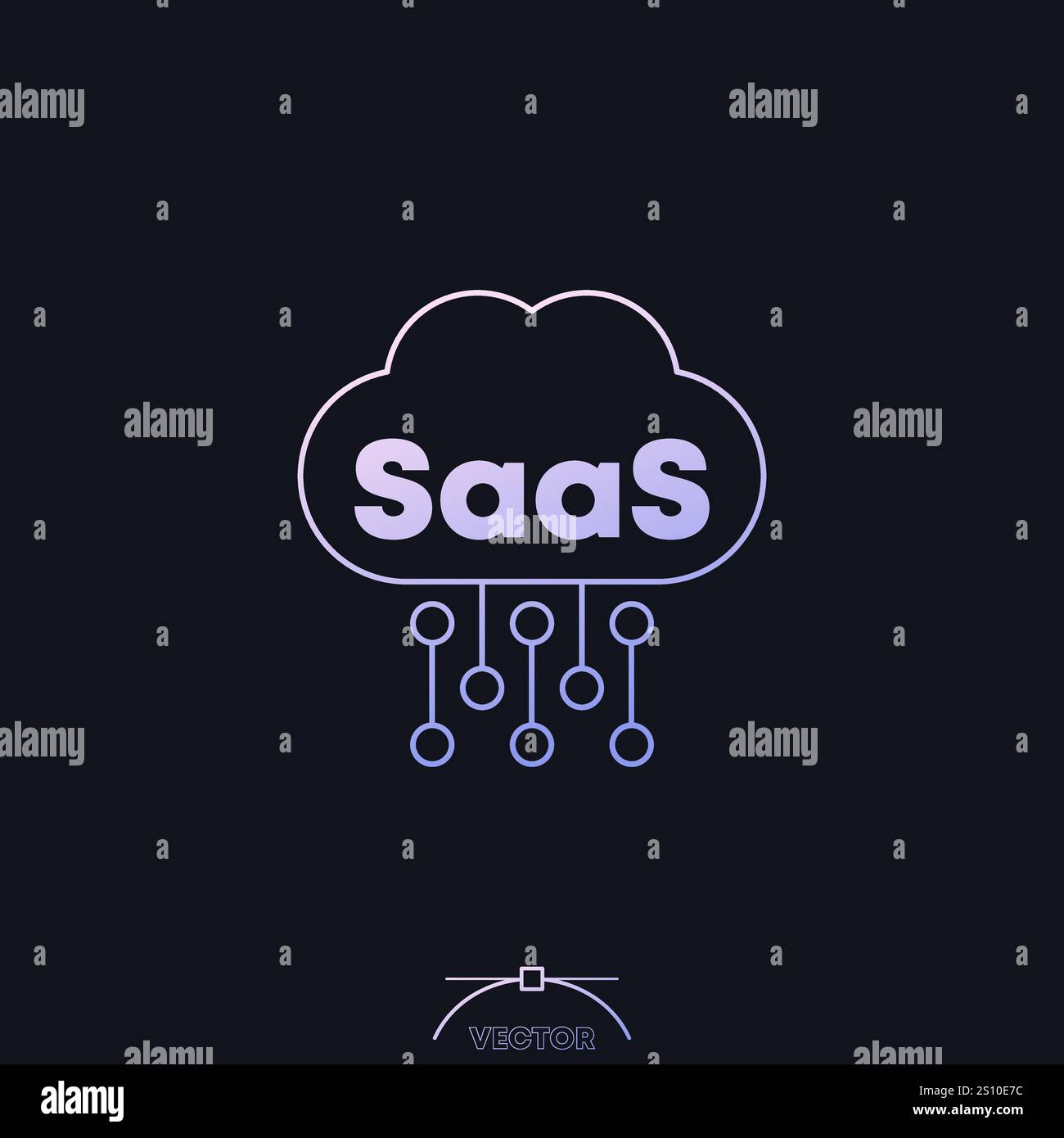 Saas and cloud icon, Software as a service vector Stock Vector Image ...