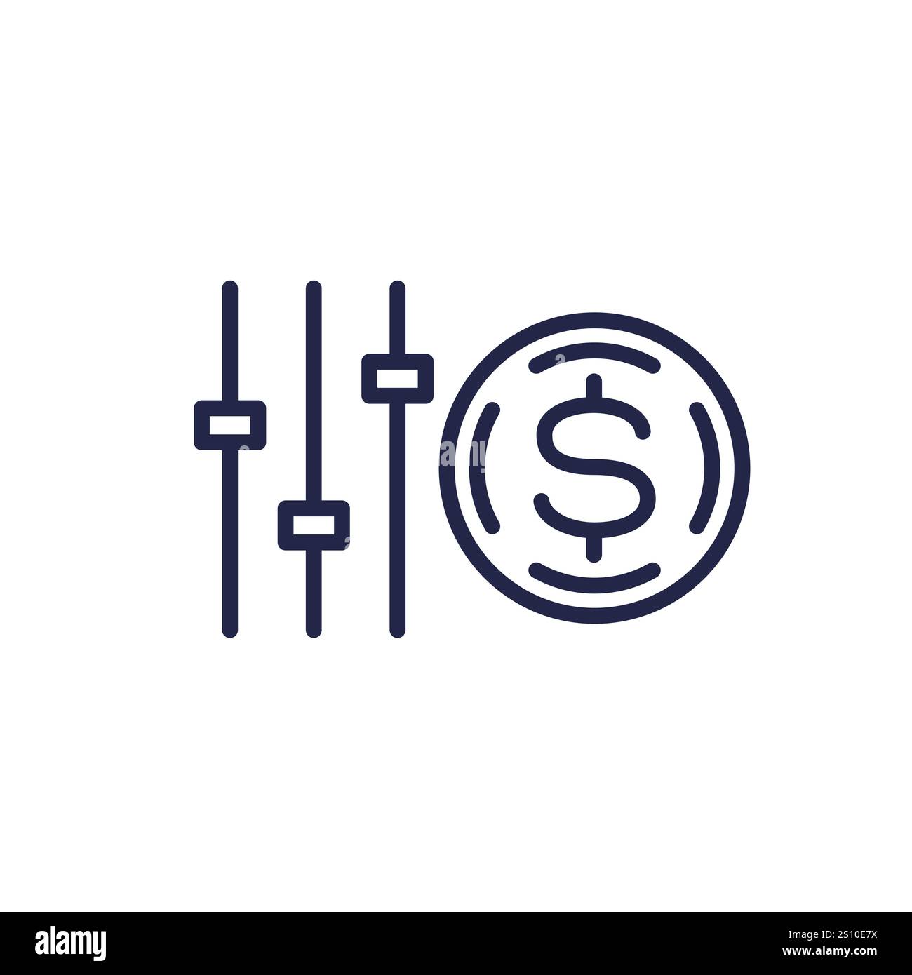 flexible price icon, dynamic pricing line vector Stock Vector Image ...