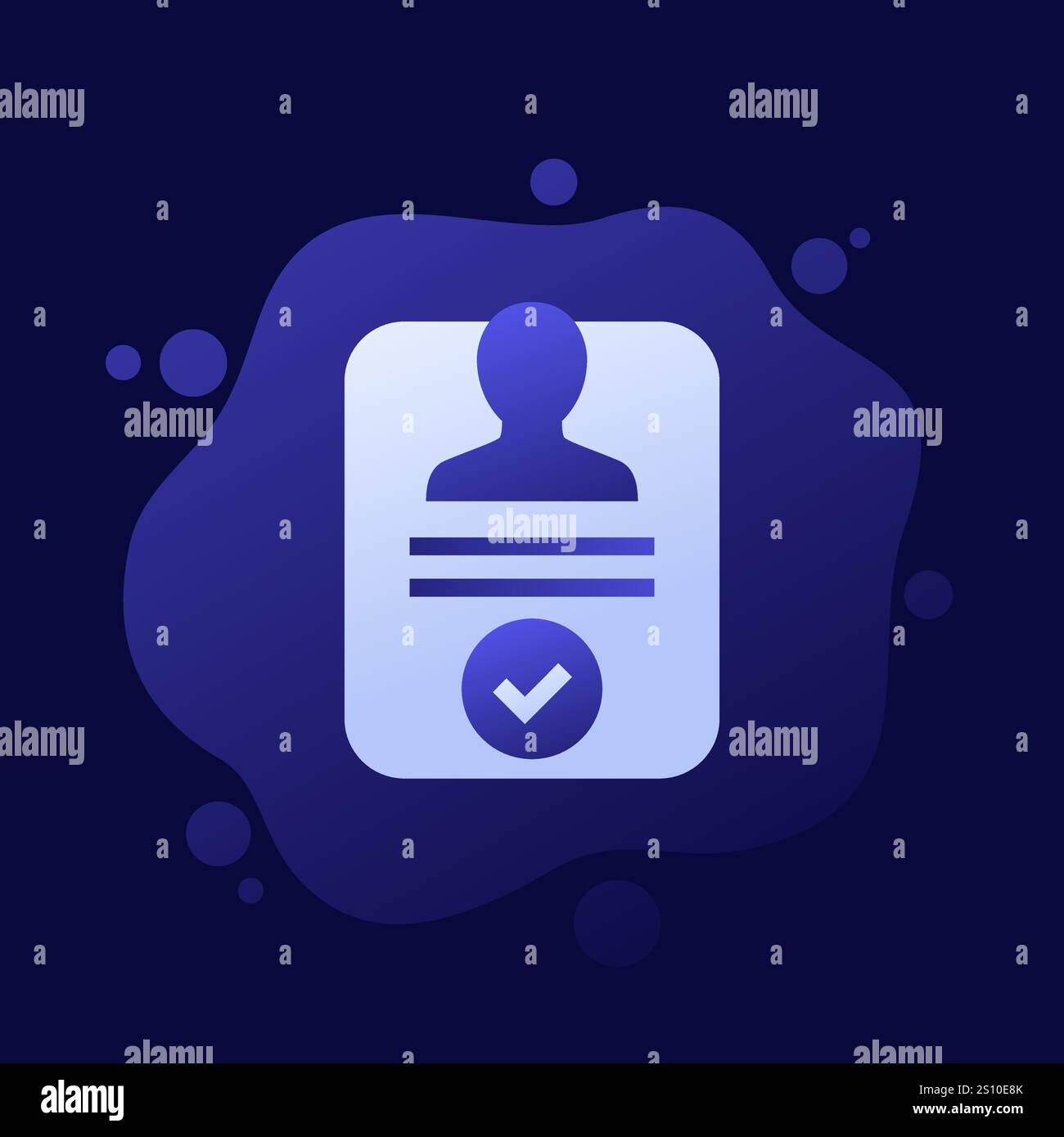 Verified profile vector hi-res stock photography and images - Alamy