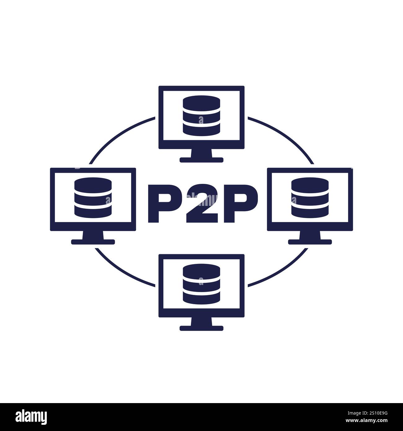 p2p network, peer to peer connection icon Stock Vector Image & Art - Alamy