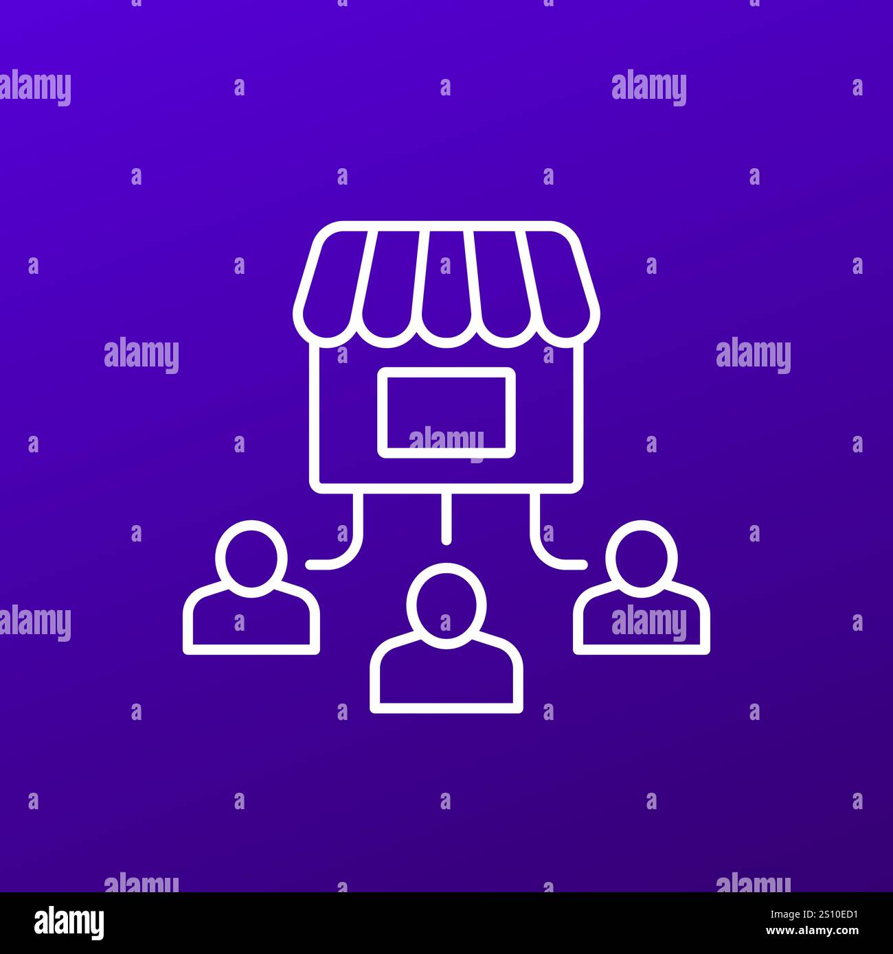 shop and customers icon, line vetor Stock Vector Image & Art - Alamy