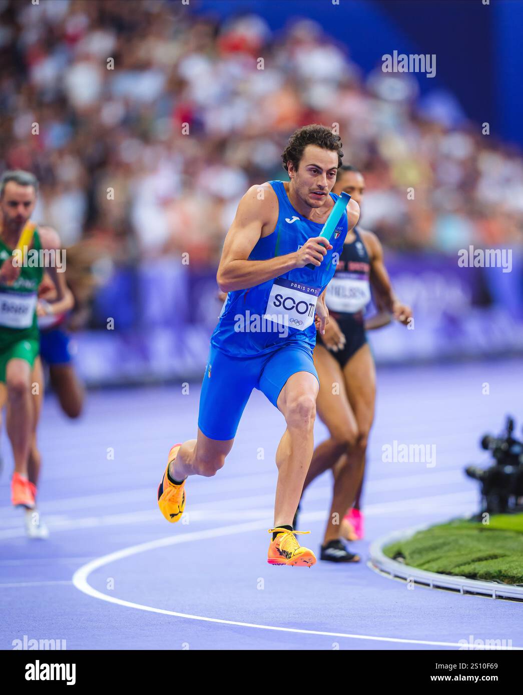 Edoardo Scottiparticipating in the 4X400 meters relay mixed at the ...