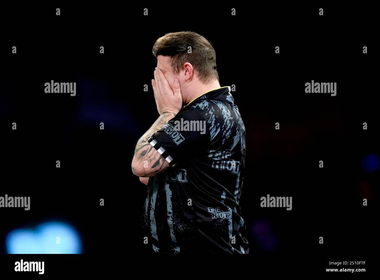 Callan Rydz reacts after defeating Robert Owen during day thirteen of ...