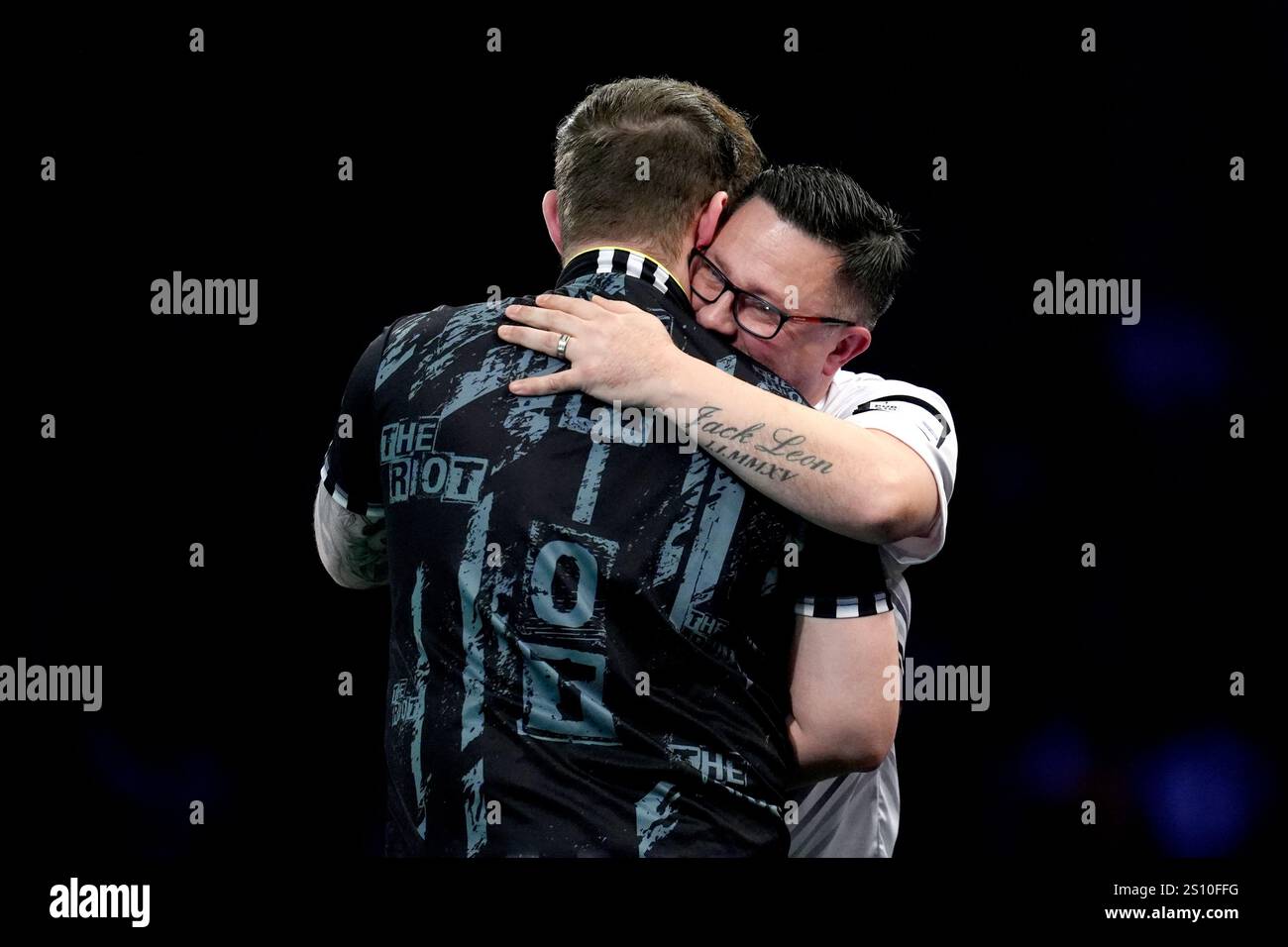 Robert Owen (right) congratulates Callan Rydz on his victory during day ...