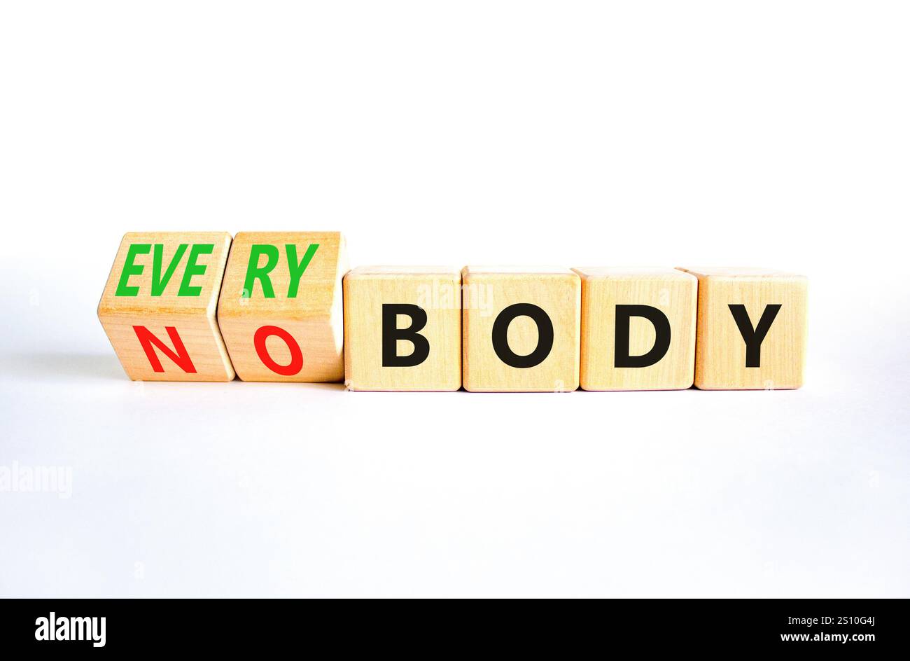 Everybody vs nobody symbol. Concept words Everybody and Nobody on ...