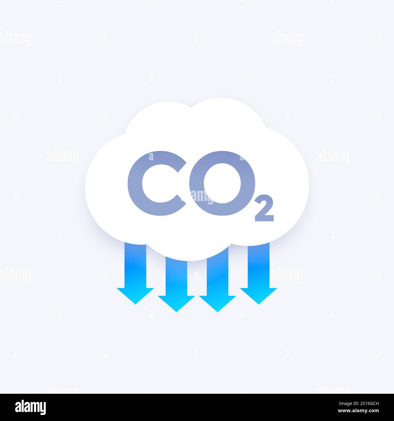 co2 gas, carbon dioxide emissions reduction vector Stock Vector Image ...