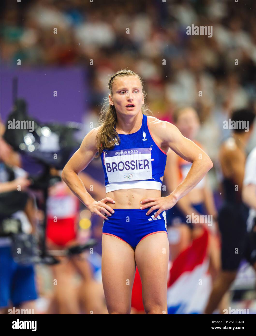 Amandine Brossier participating in the 4X400 meters relay mixed at the ...
