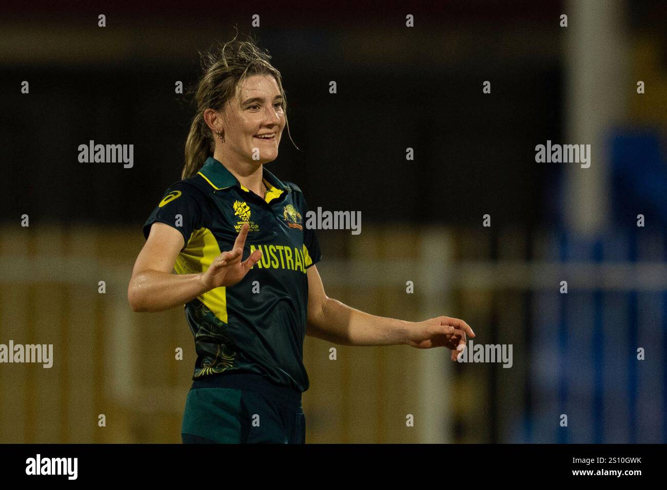 FILE - Australia's Annabel Sutherland celebrate the wicket of New ...