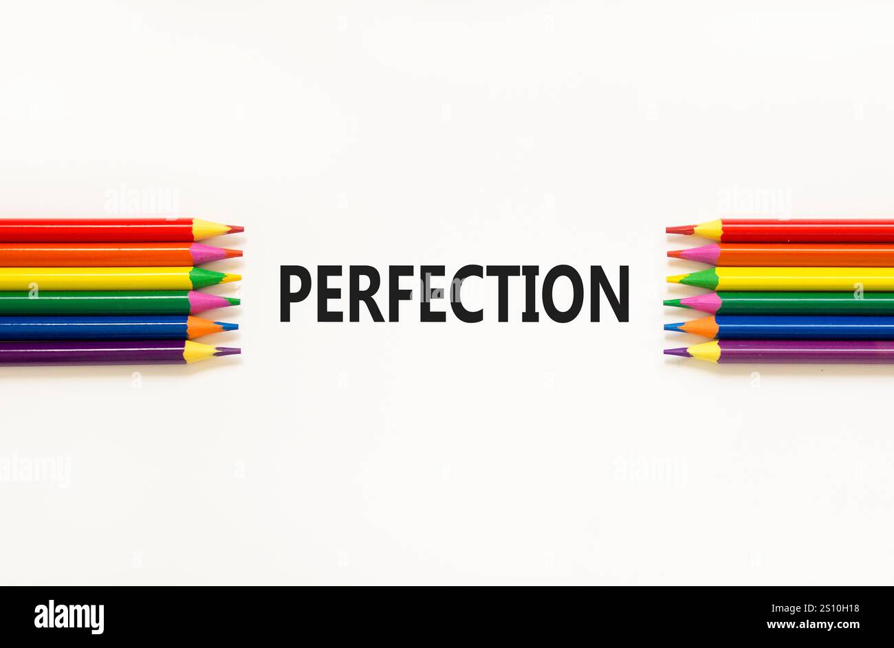 Perfection symbol. Concept word Perfection on beautiful white paper ...