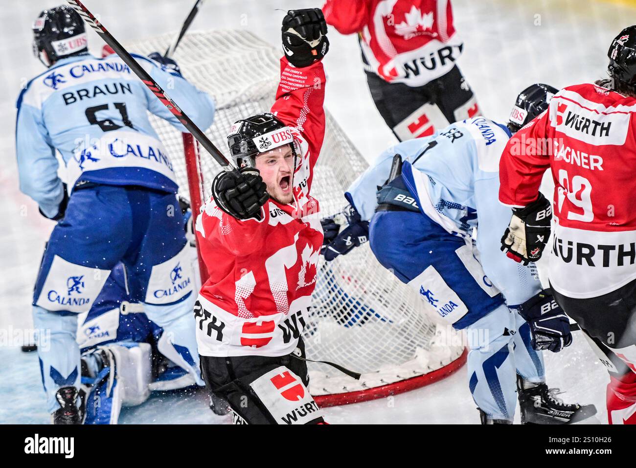Team Canada's Daniel Carr celebrates after scoring during the semifinal ...