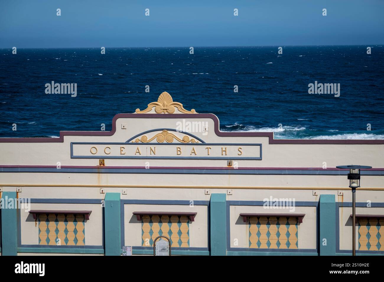 Ocean Baths, a sea bath including pavilions, pools and promenades. The ...