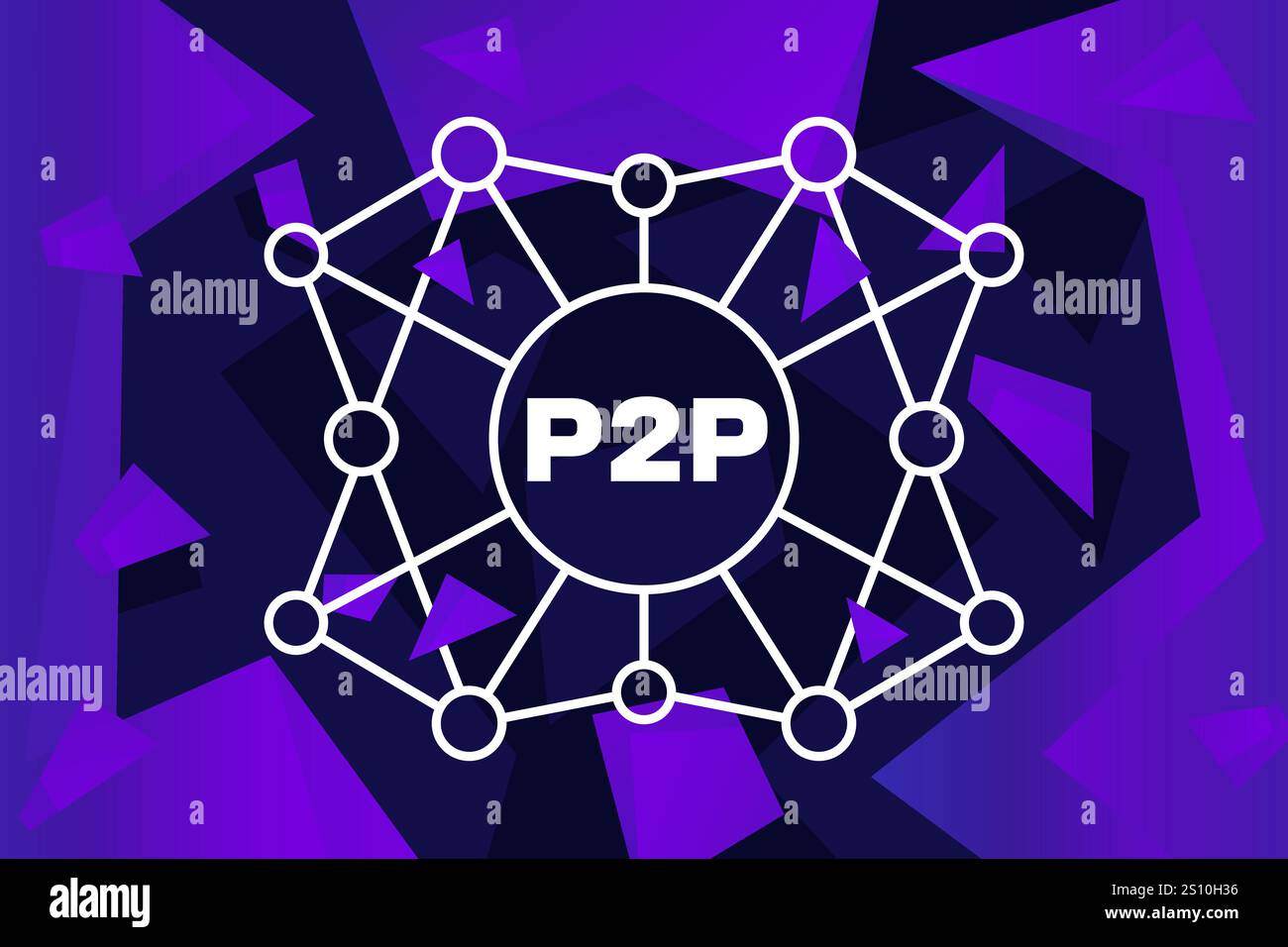 p2p, peer-to-peer network vector design Stock Vector Image & Art - Alamy