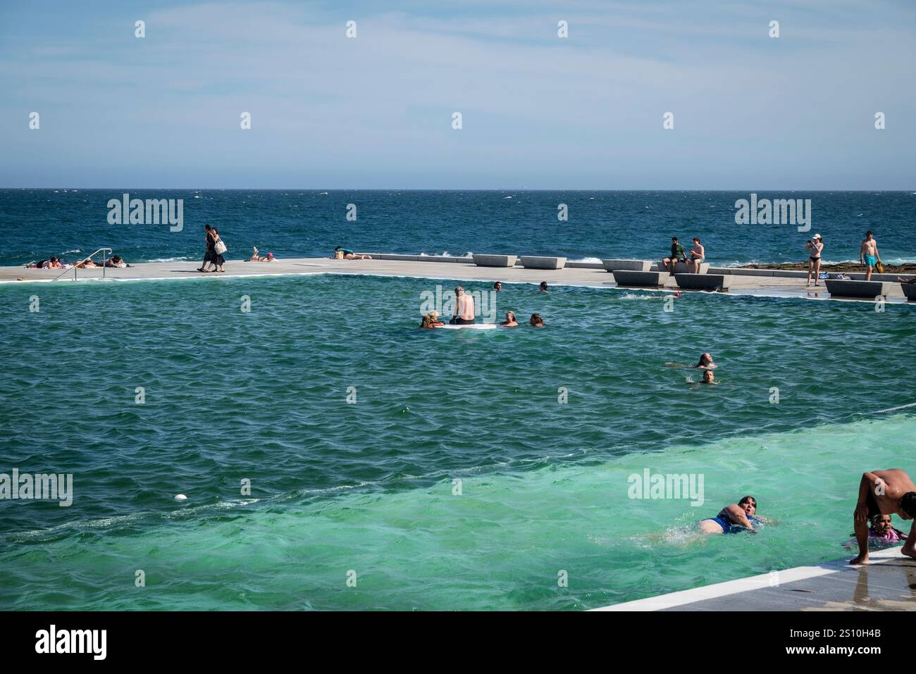 Ocean Baths, a sea bath including pavilions, pools and promenades. The ...