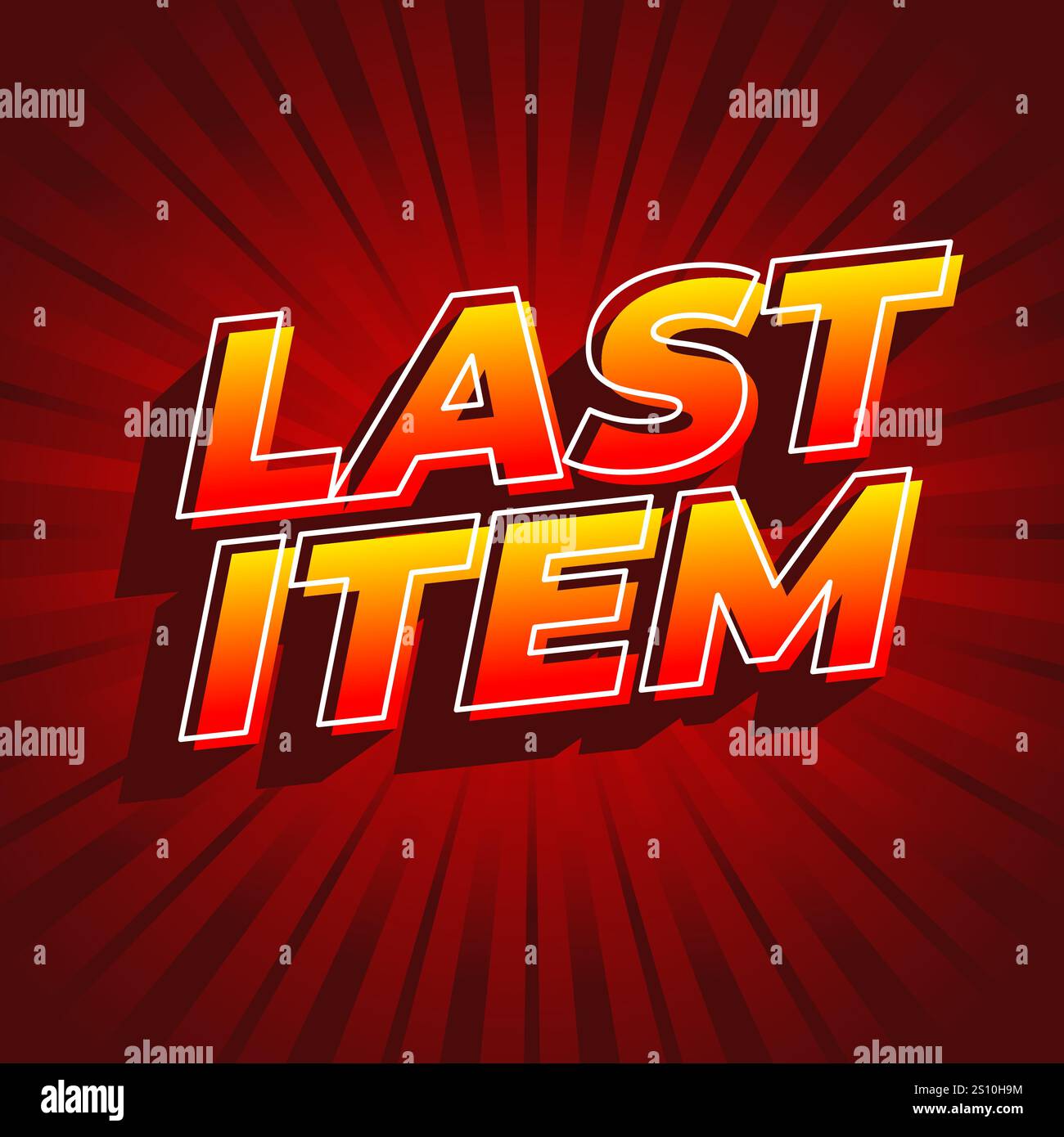 Last item. Text effect design in bold font with bold colors for digital ...