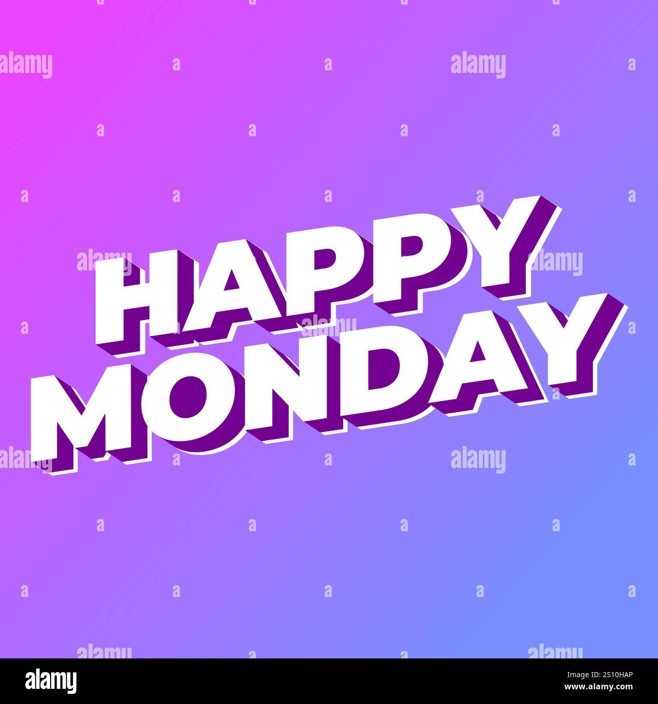 Happy monday text effect design with super bold fonts good for social ...