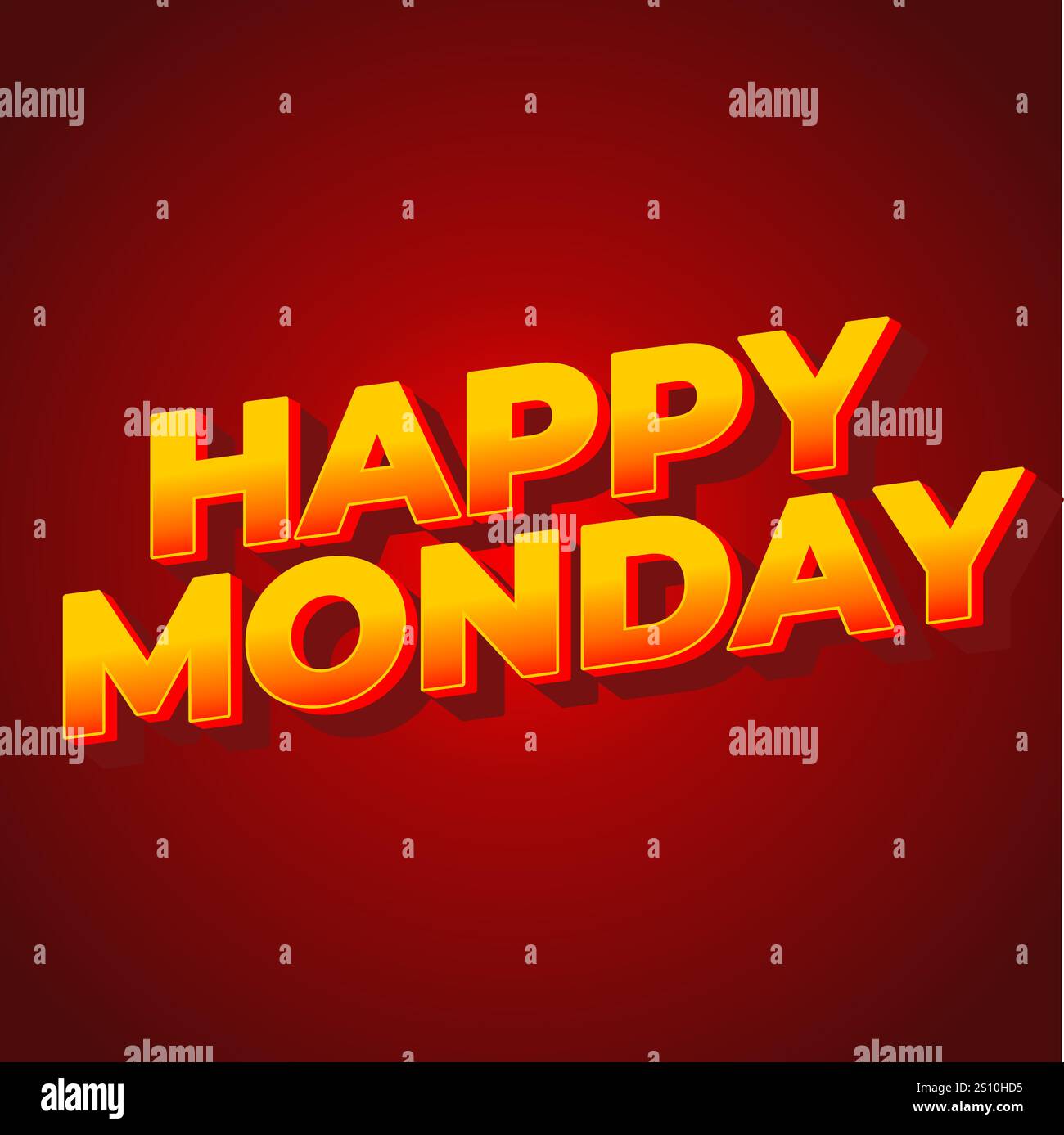 Happy monday text effect design with super bold fonts good for social ...
