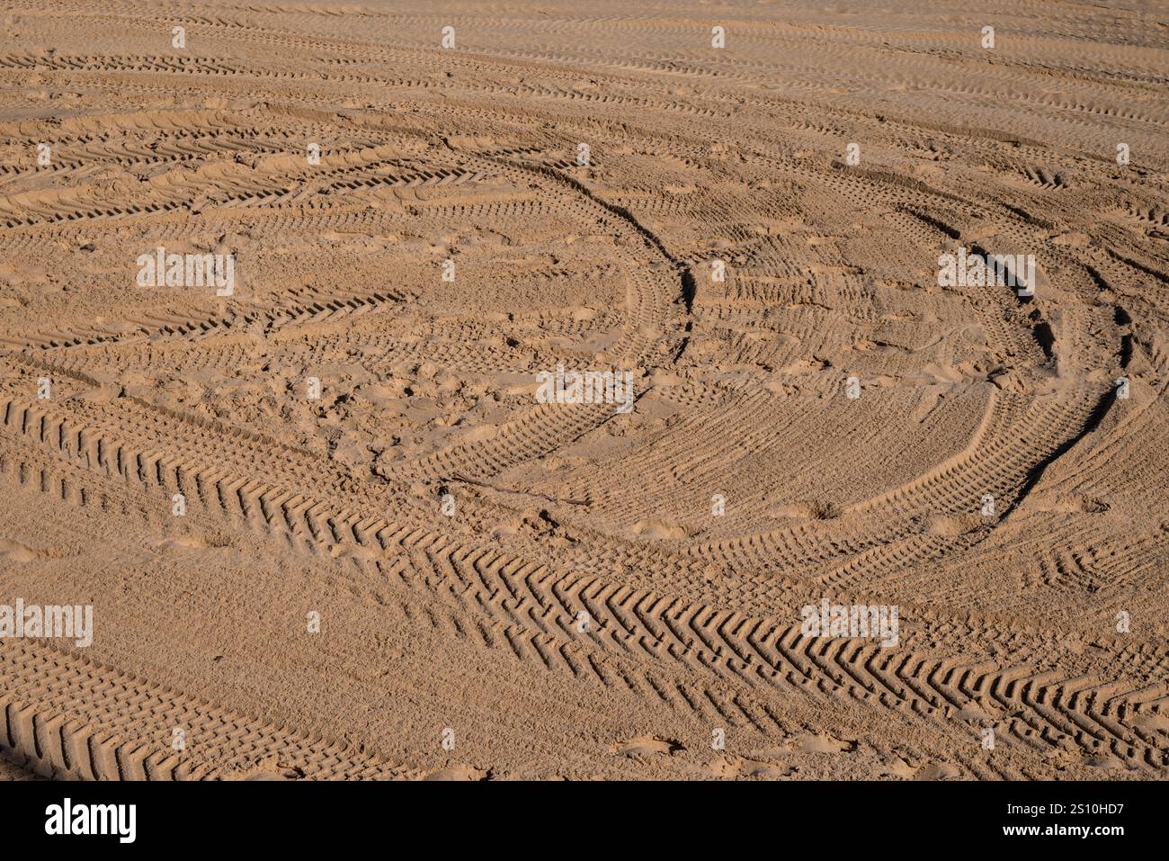 Recreational vehicle Tread marks on sand, Newcastle Beach, Newcastle ...
