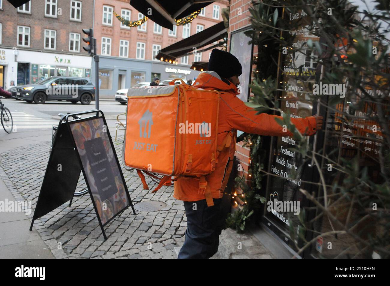 Copenhagen, Denmark /30 december...2024/.door dash Just eat food ...