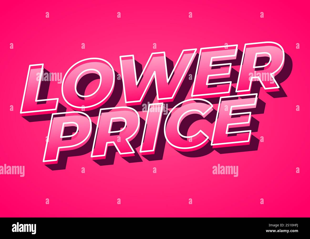 Lower price. Text effect design with modern colors and 3D font look ...
