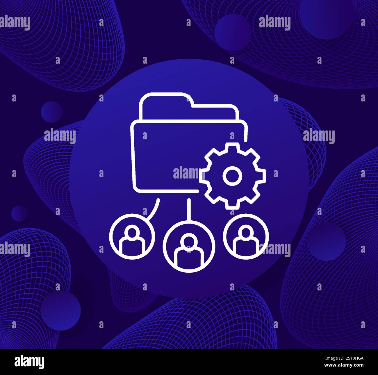 active directory icon with users, line vector Stock Vector Image & Art ...