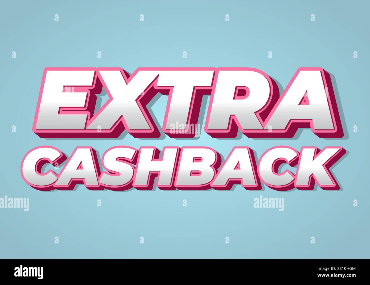 Extra cash back. text effect design with extra bold font for social ...