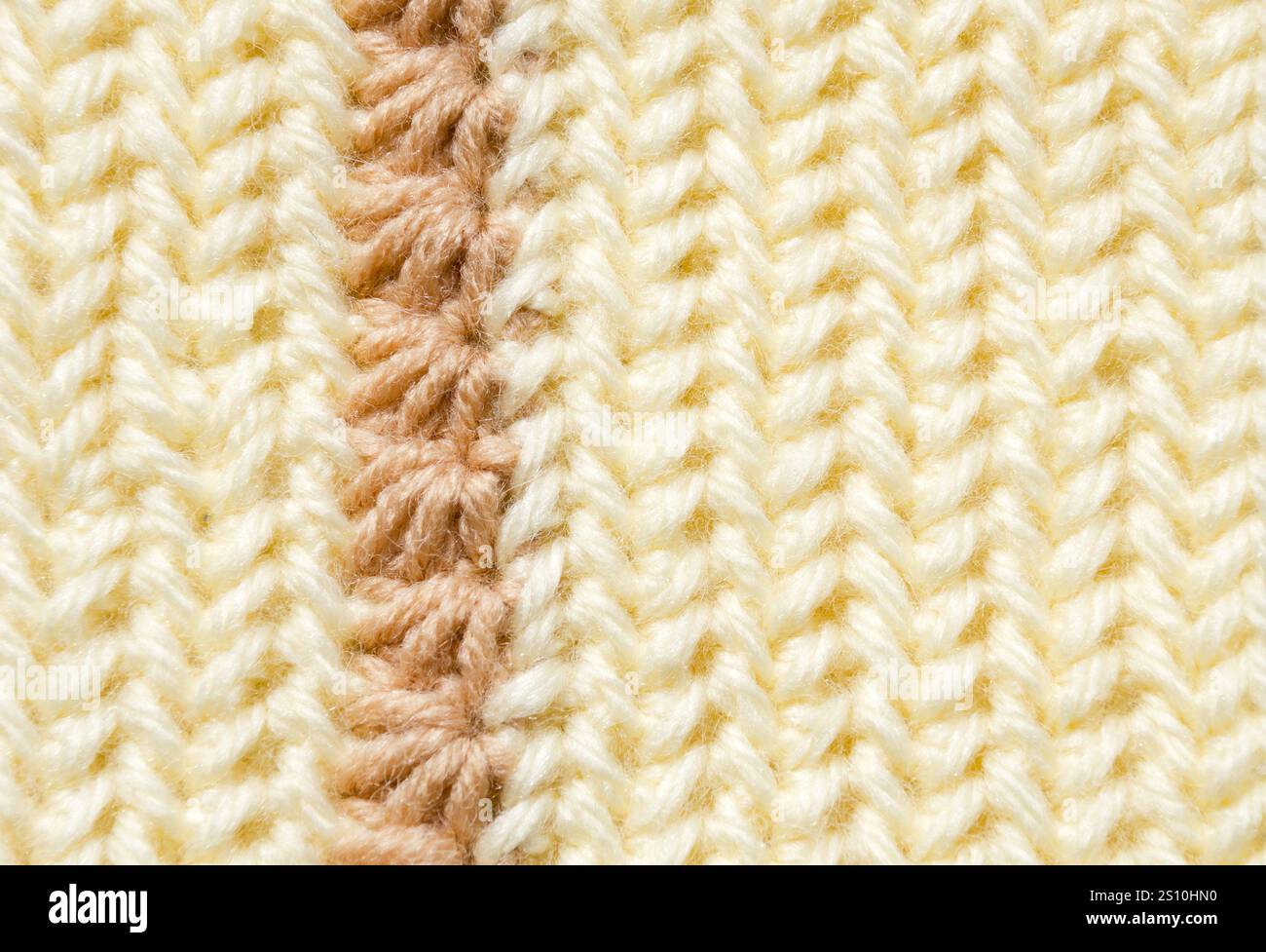 Milky acrylic crochet texture. Warm wool blend yarn, background for ...