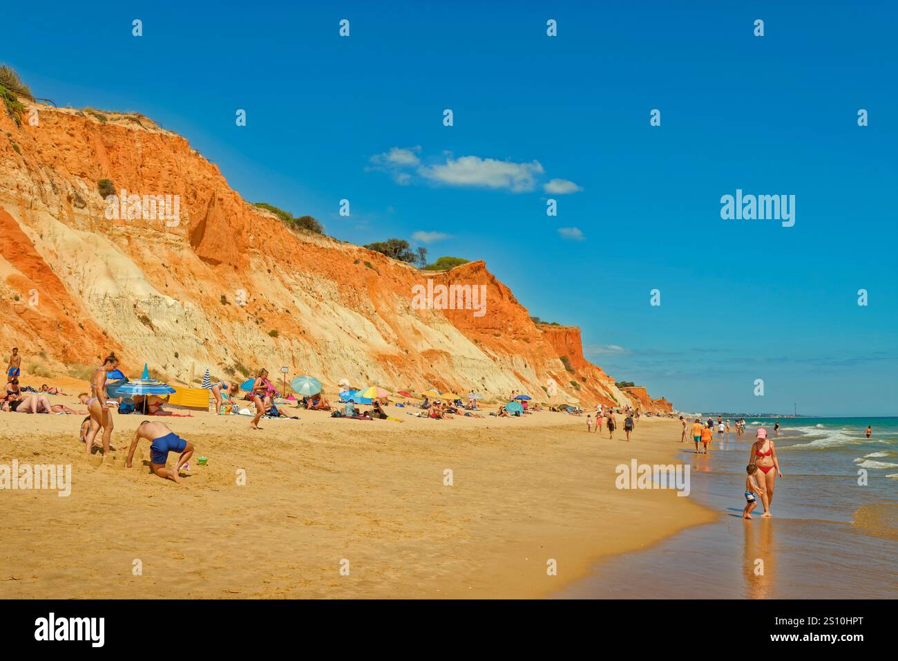 Praia da Falésia beach at the village of Falésia do Mar, Western ...