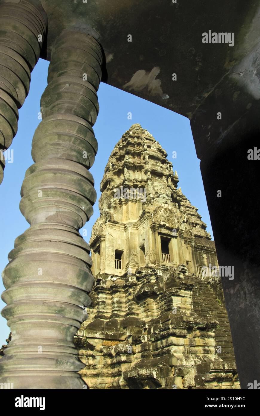 One of the temple towers at Angkor Wat, Cambodia Stock Photo - Alamy